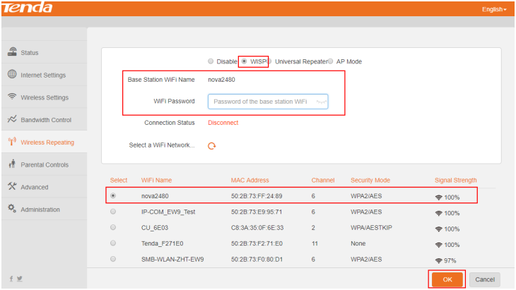 2. Tap “ OK ” on the pop window, then the router will reboot automatically.