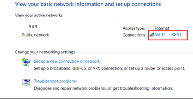 4. Click Details in the network status window.